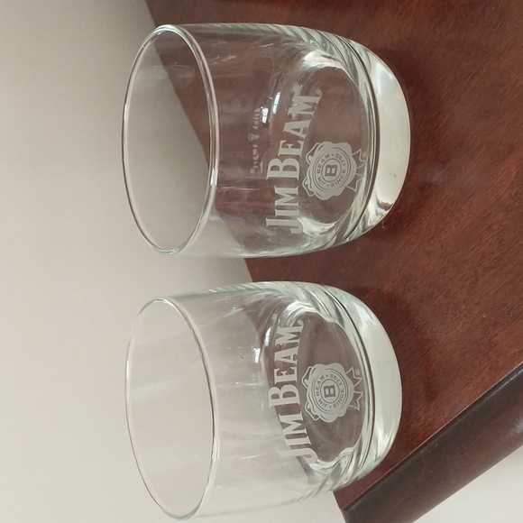 Jim Beam | Kitchen | Jim Beam Bourbon Etched Rocks Glasses M3 | Poshmark